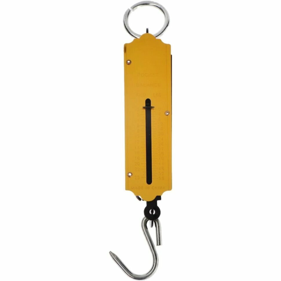 Весы -безмен Luazon, механические, до 25 кг, цена деления 500 г, жёлтые, 2400861