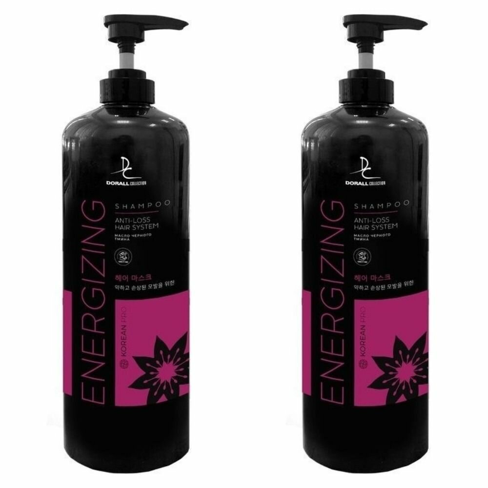 Korean Шампунь для волос, Pro Dorall Collection, укрепляющий, с маслом черного тмина, 700 мл, 2 шт