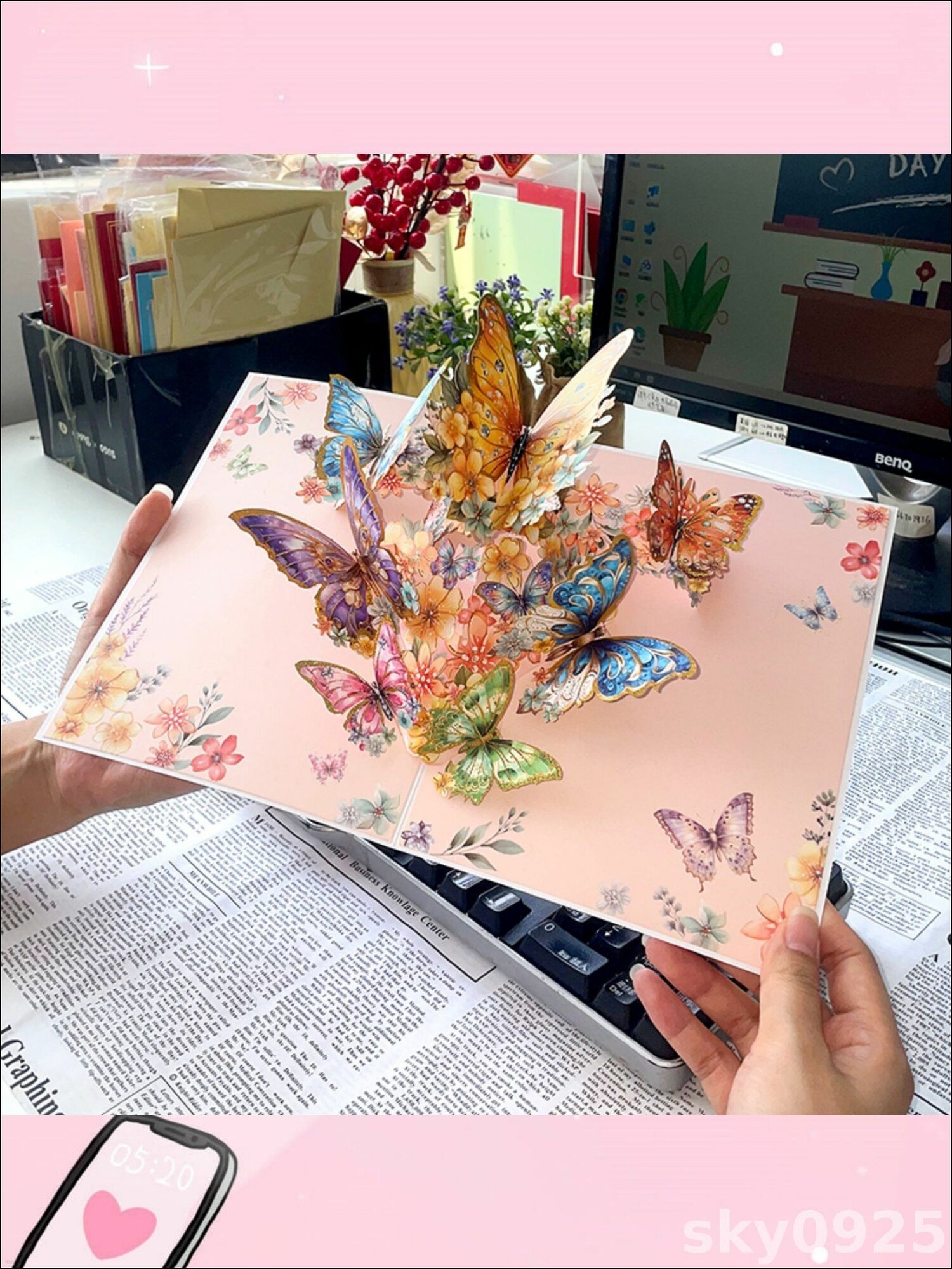 Эксклюзивный объемный 3D букет из бабочек для подарка женщине, маме, подруге, коллеге или любимой девушке