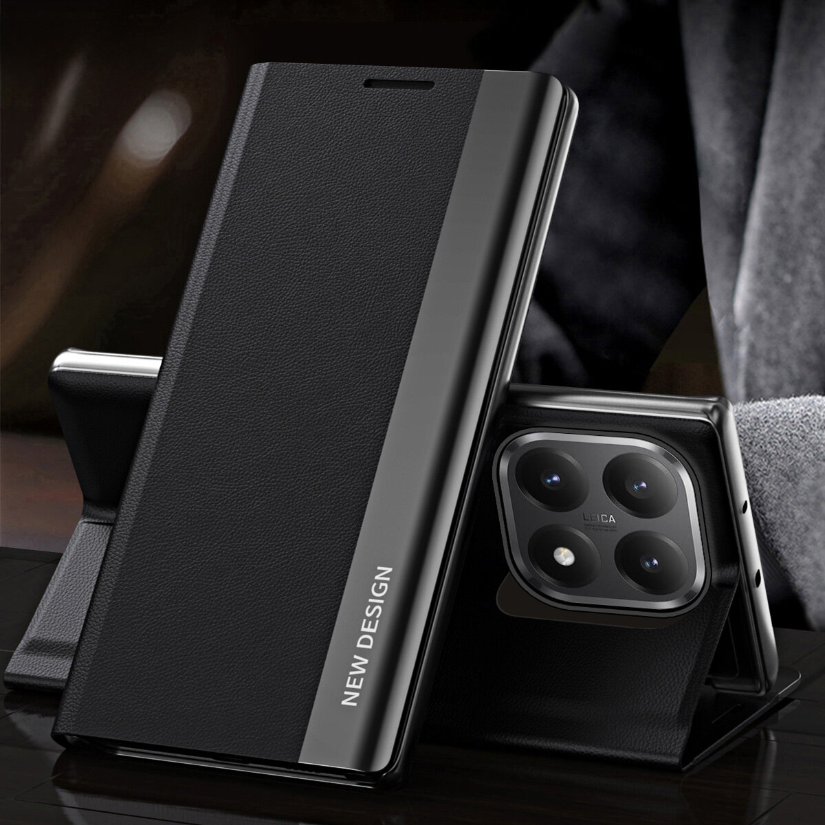 Чехол для Xiaomi 15T / Сяоми 15T / Ксиаоми 15T кронштейн кожаный чехол защитный чехол от падения