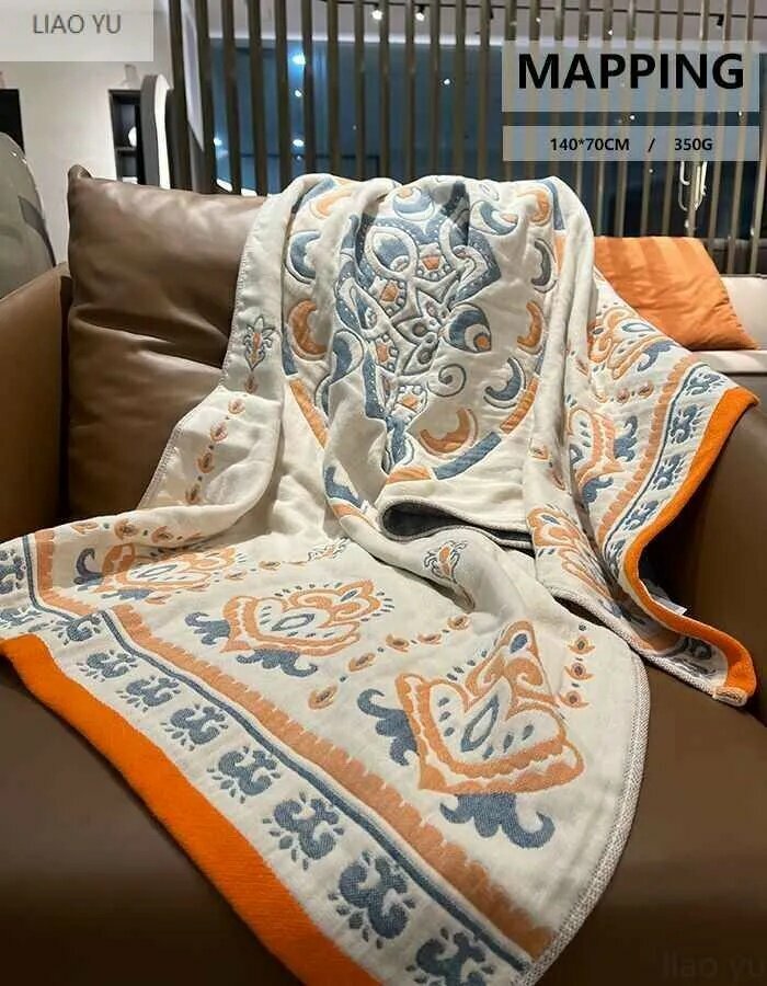 Полотенце для ванной, Хлопок, 70x140 см, бежевый