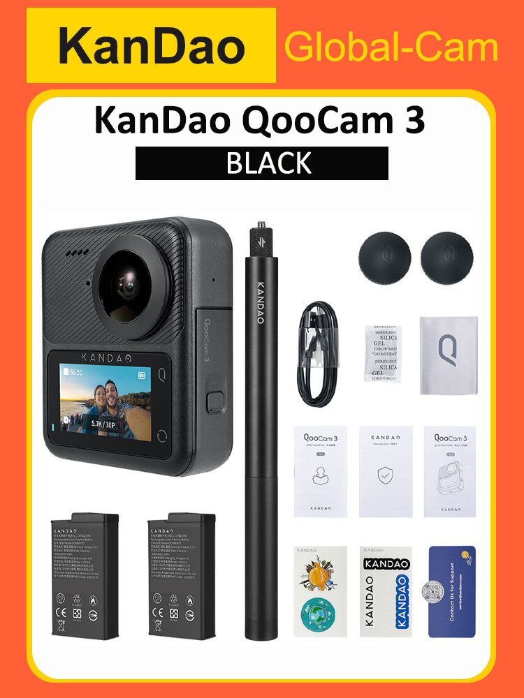 Панорамная экшн-камера QooCam 3 360° - Комбо для путешествий