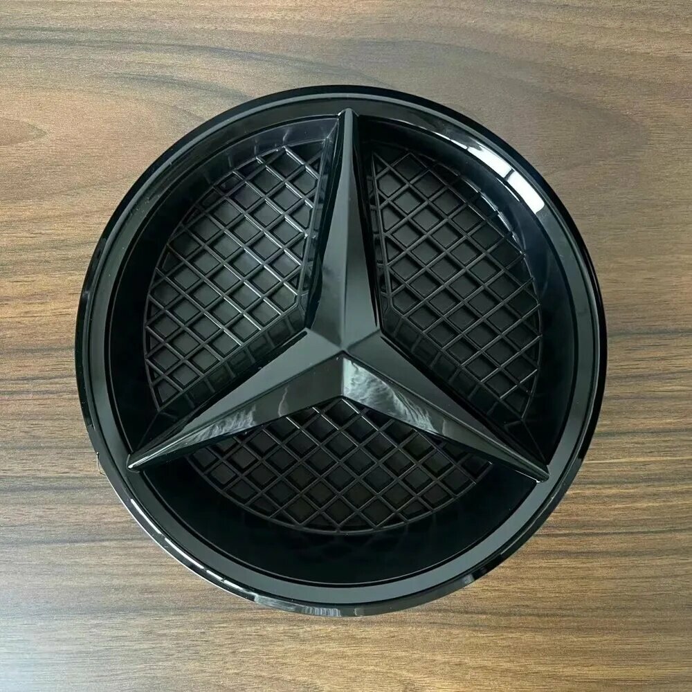 Эмблема/значок/шильдик в решетку радиатора Mercedes - Benz w251 Стандарт ( окантовка черный глянец/ звезда черный глянец )