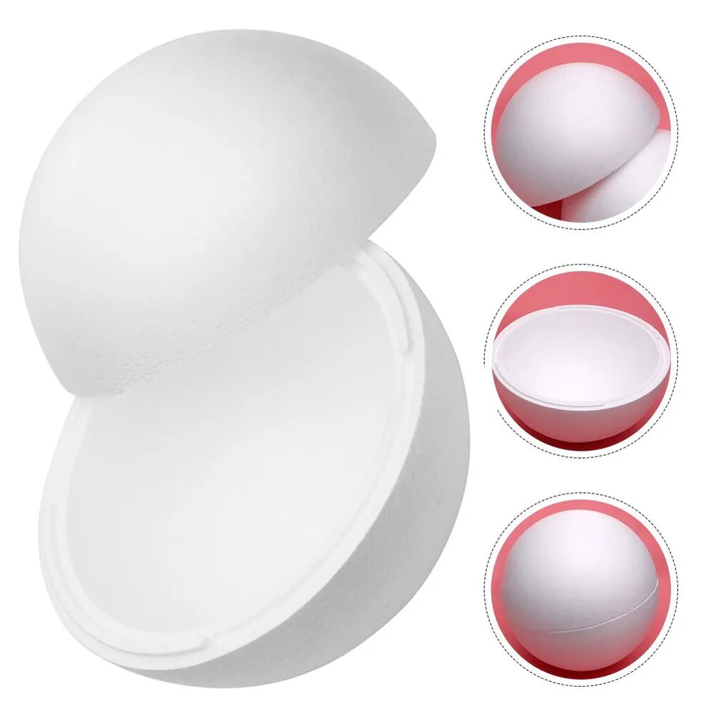 Пустотелый шар из пенопласта для декора, диаметр 25 см, идеален для творчества