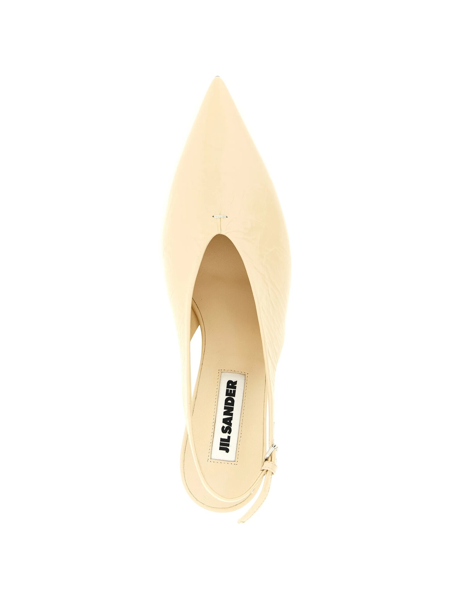 Туфли Jil Sander Craquelé V-neck slingback pumps, размер 39.5 — фото 1