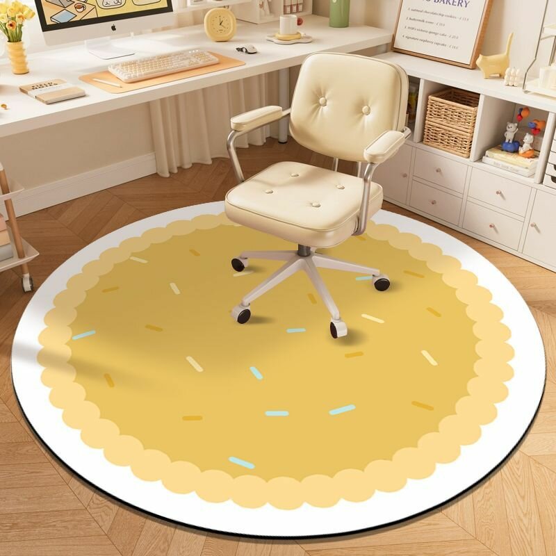 Круглый коврик из диатомитовой земли для кабинета, коврик для гостиной, стул для учебы, подставка для ног компьютерного стула, коврик для офисного стула в спальне