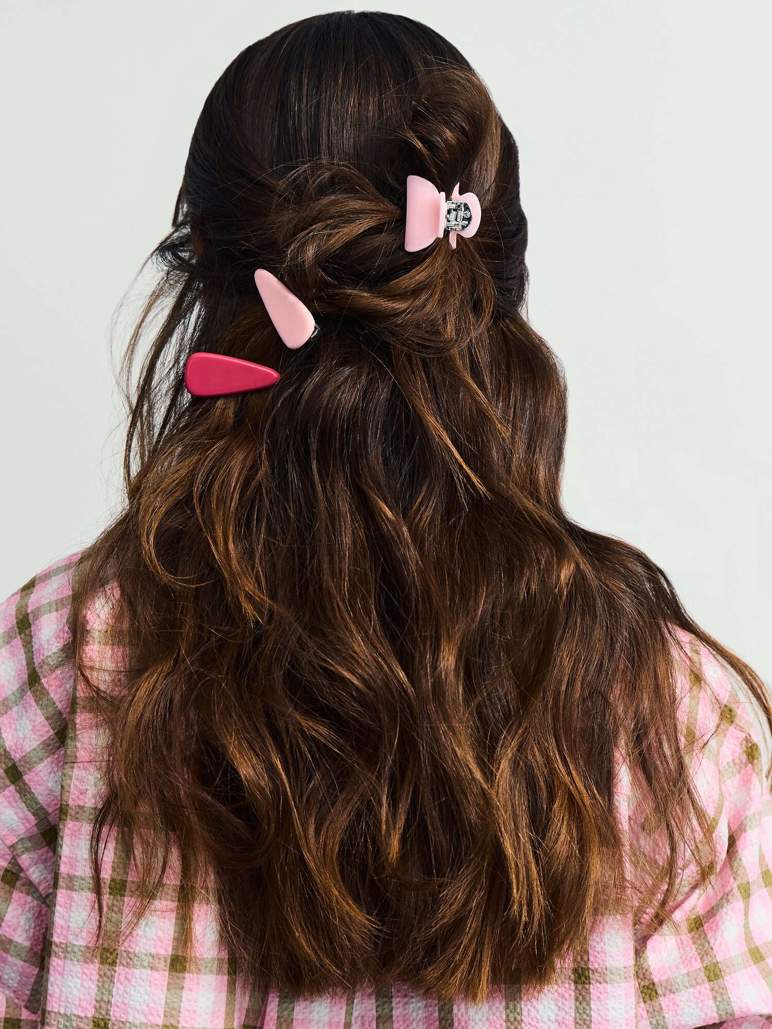 Набор заколок для волос Zarina, цвет розовый, 3 шт (2 заколки, 1 краб), ZR2602081302-90