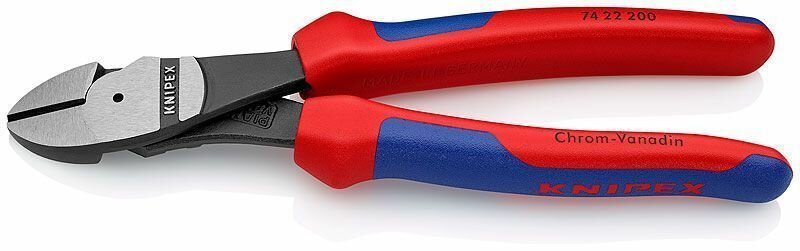 Бокорезы KNIPEX особо мощные, губки 12°, 200 мм, фосфатированные, 2-комп ручки