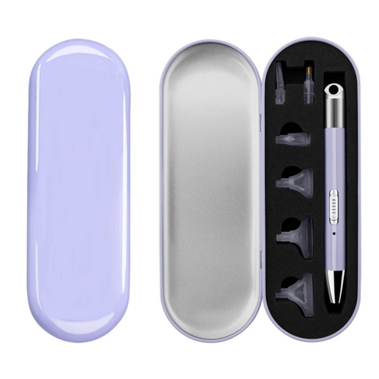 Набор для маникюра и рисования 5D с пикером для накладок, материалы PP и металл, цвета фиолетовый и зеленый, модели 1#, 2#, 3#, 4#, 5#, 6#, батарея 1848 заряжаемая, емкость 60mAh, время заряда 60-90 минут, время работы 8 часов, вес упаковки 18г, 20г,