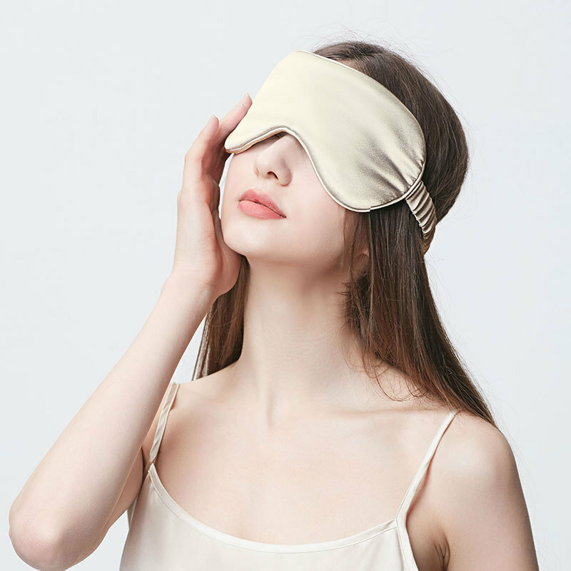 Шелковая маска для глаз 19 момме 100% шелк тутового дерева, маска для сна, блокирующая свет, дышащая маска для защиты глаз, с возможностью нанесения логотипа, оптовая продажа через границу