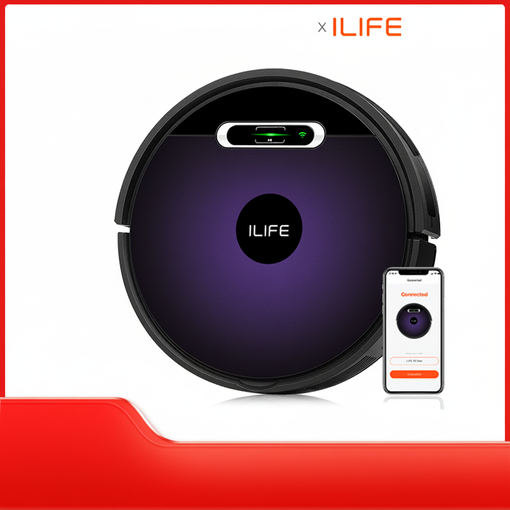 Робот-пылесос ILife, беспроводной, влажная уборка, пылесборник