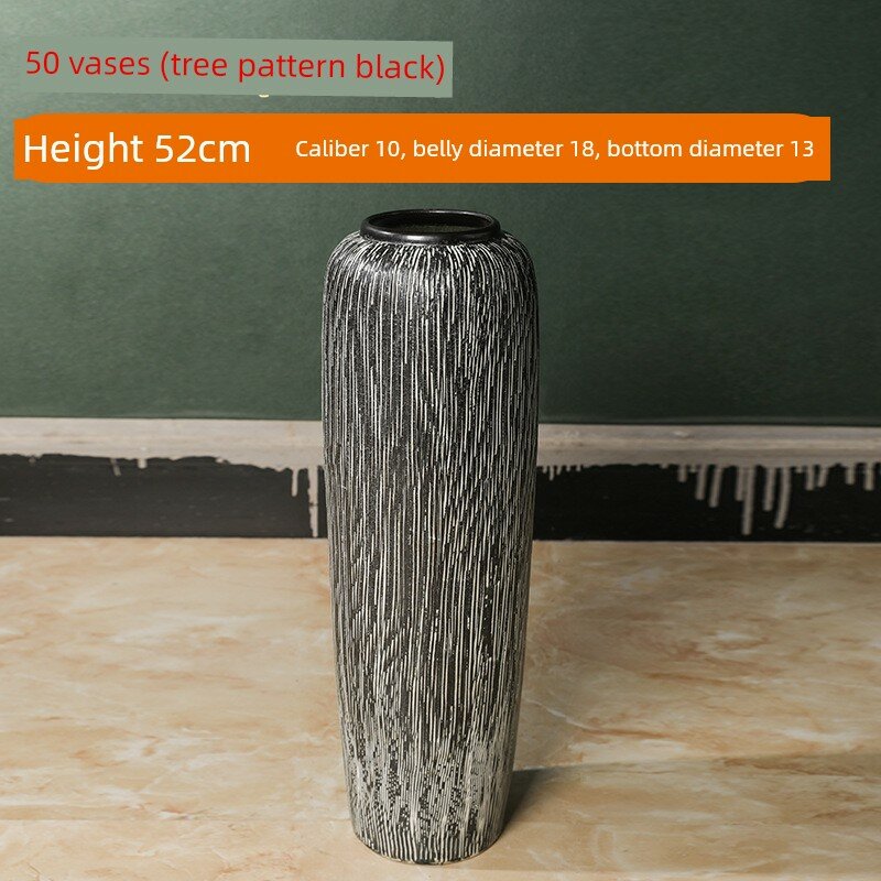 Керамическая ваза из Цзиндэчжэня, большая напольная ваза для цветов, подходит для аранжировки золотых тростников и