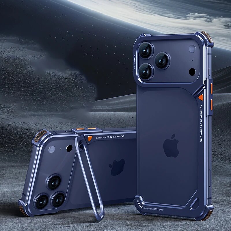 Чехол для iPhone 17 Pro: темно-синий, с подставкой