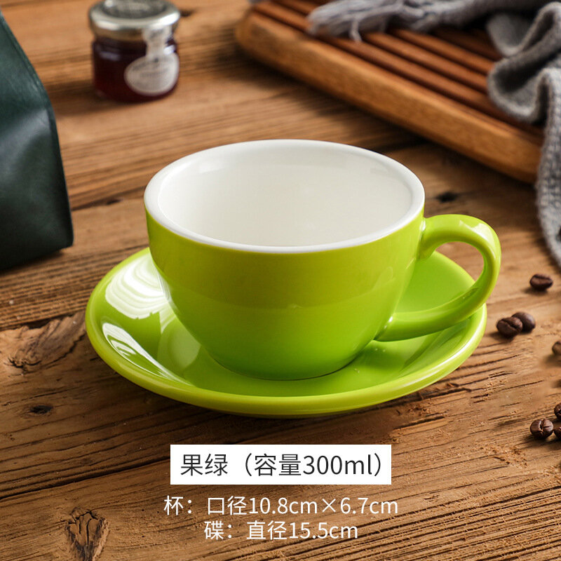 300 мл керамический набор кофейных чашек, чашка для капучино, латте, большая емкость, чашка для латте-арта, соревновательная кружка