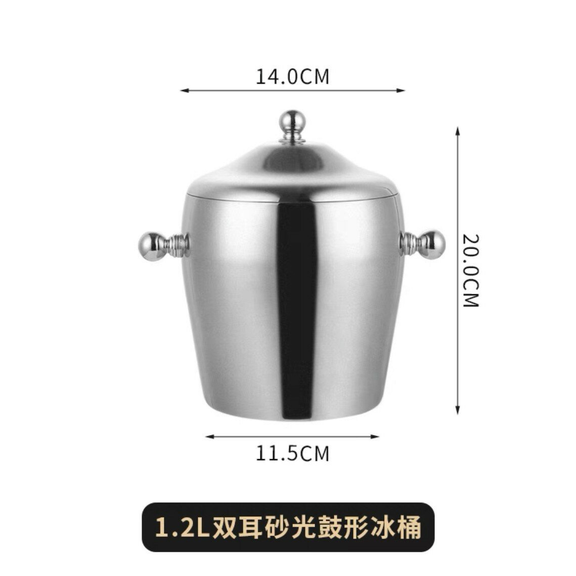 Утолщенный нержавеющий стальной ледник, двухслойный шампанский ледник, охладитель льда, ледяной куб, принадлежности для KTV-бара, ледяной винный ледник