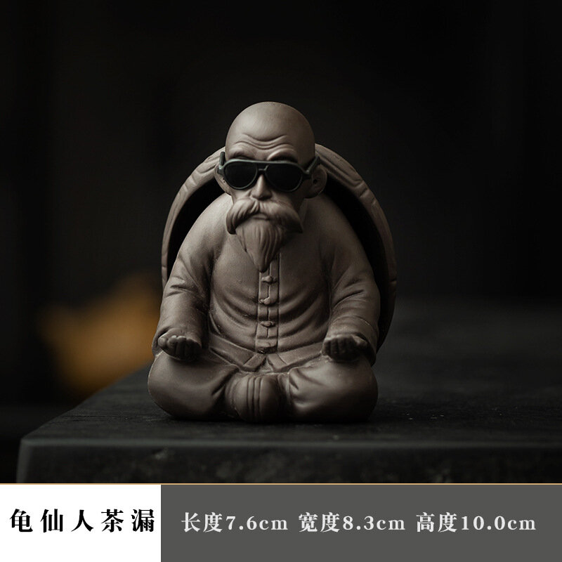 Креативный фильтр для чая в виде черепахи из фиолетовой глины, домашний фильтр для чайных листьев, полный керамический фильтр для чая, фильтр в виде панциря черепахи, сетчатый керамический фильтр для чая, черепаха-помощник