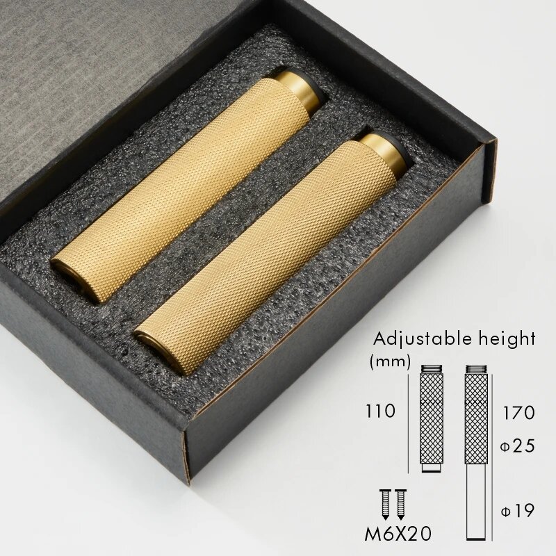 Nurlin регулируемые латунные ножки для мебели чёрное золото MB-2 pcs