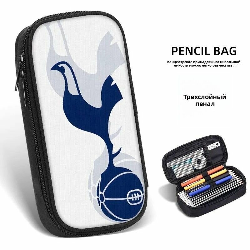 Пенал "Реал Мадрид", "Барселона", "Манчестер Юнайтед", "Манчестер Сити", для школьников, 25 отделений