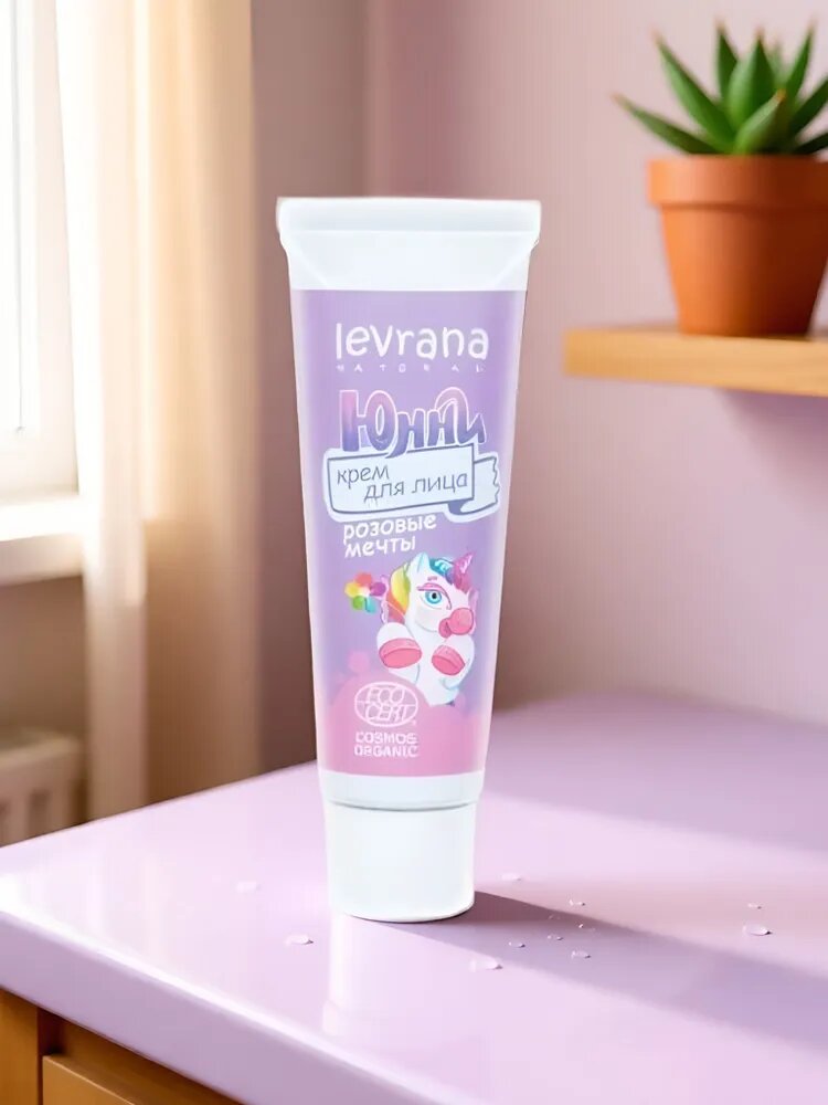 Levrana, Детский крем для лица юнни, розовые мечты, 30мл