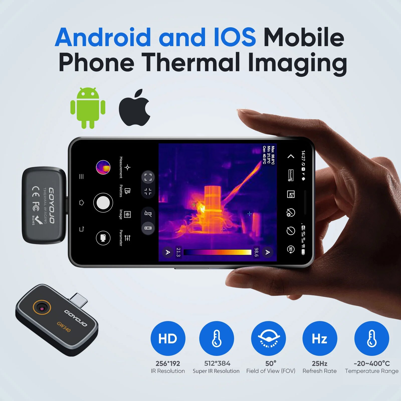 GOYOJO GW340 Тепловизор для смартфона GW340(340x340)