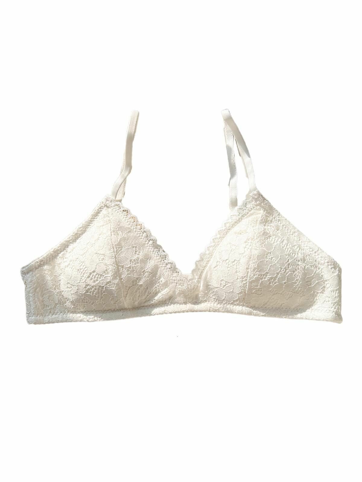 Безкостные беспроводные бюстгальтеры для женщин, Белый - XL