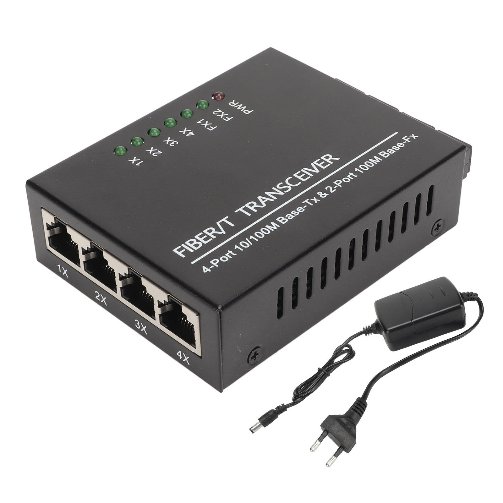 Медиаконвертер одномодовый с двумя портами rj45 100 мбит plug and play для ethernet