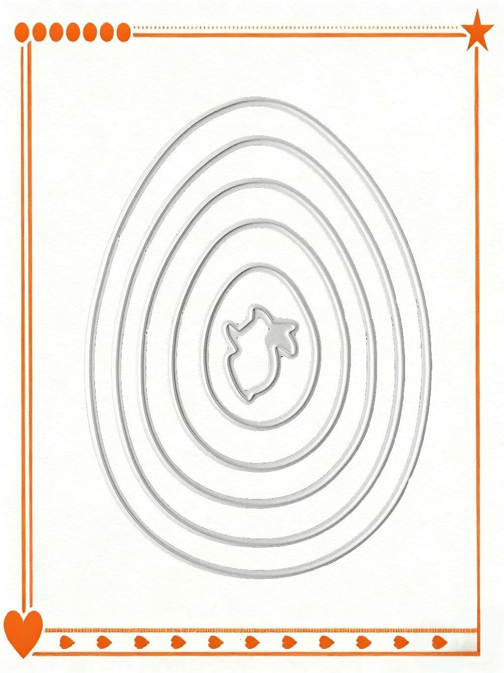 Набор штампов для вырезания пасхальных яиц и кроликов, Серебро