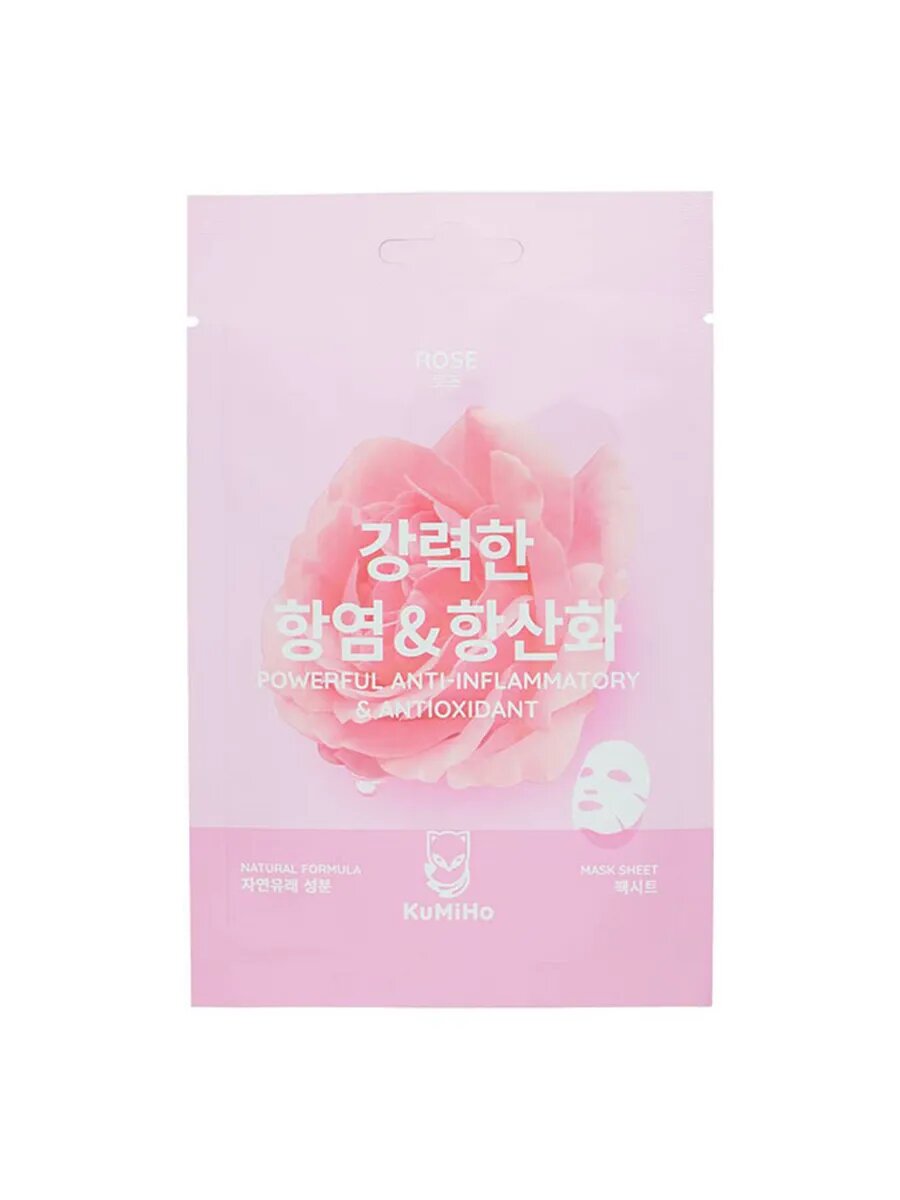 Маска тканевая для лица Kumiho с экстрактом розы 1 шт