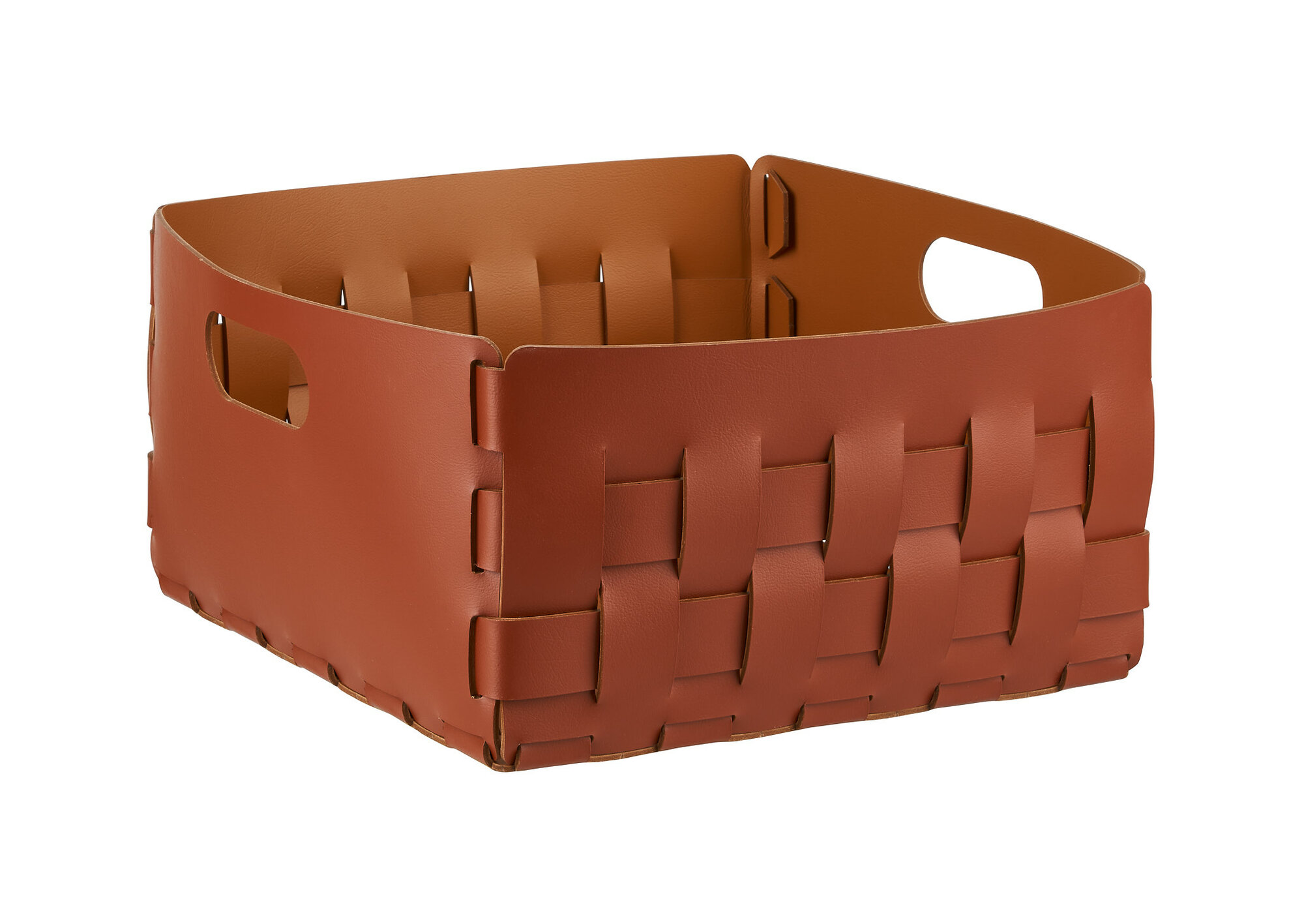 Корзина-органайзер ADJ с плетением Bottega, бордового цвета 35см×35см×Н20 см