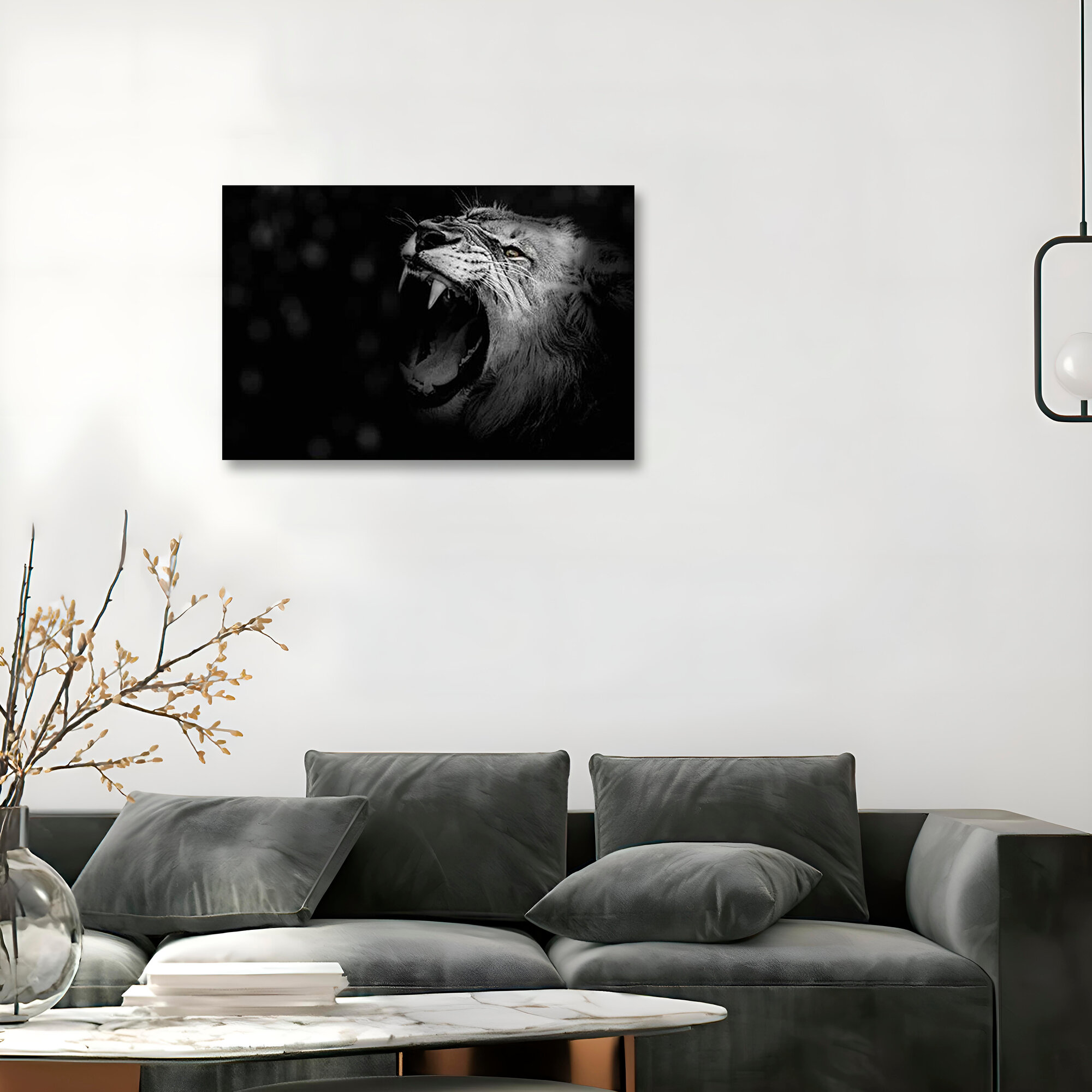 Картина на стену для интерьера от бренда Pechat Vip из категории Животные ЧБ 50х70 см.