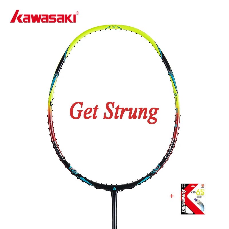 Ракетка для бадминтона Kawasaki 5U профессиональная N35Green-getstrung