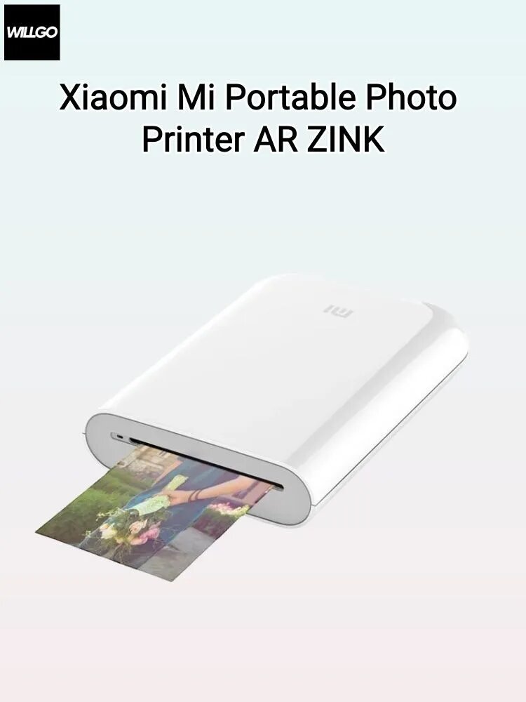 Мини-принтер Карманный фотопринтер с термопечатью Xiaomi Mijia AR ZINK, цветной / Портативный принтер Xiaomi Mi Portable Photo Printer термо, Цветной
