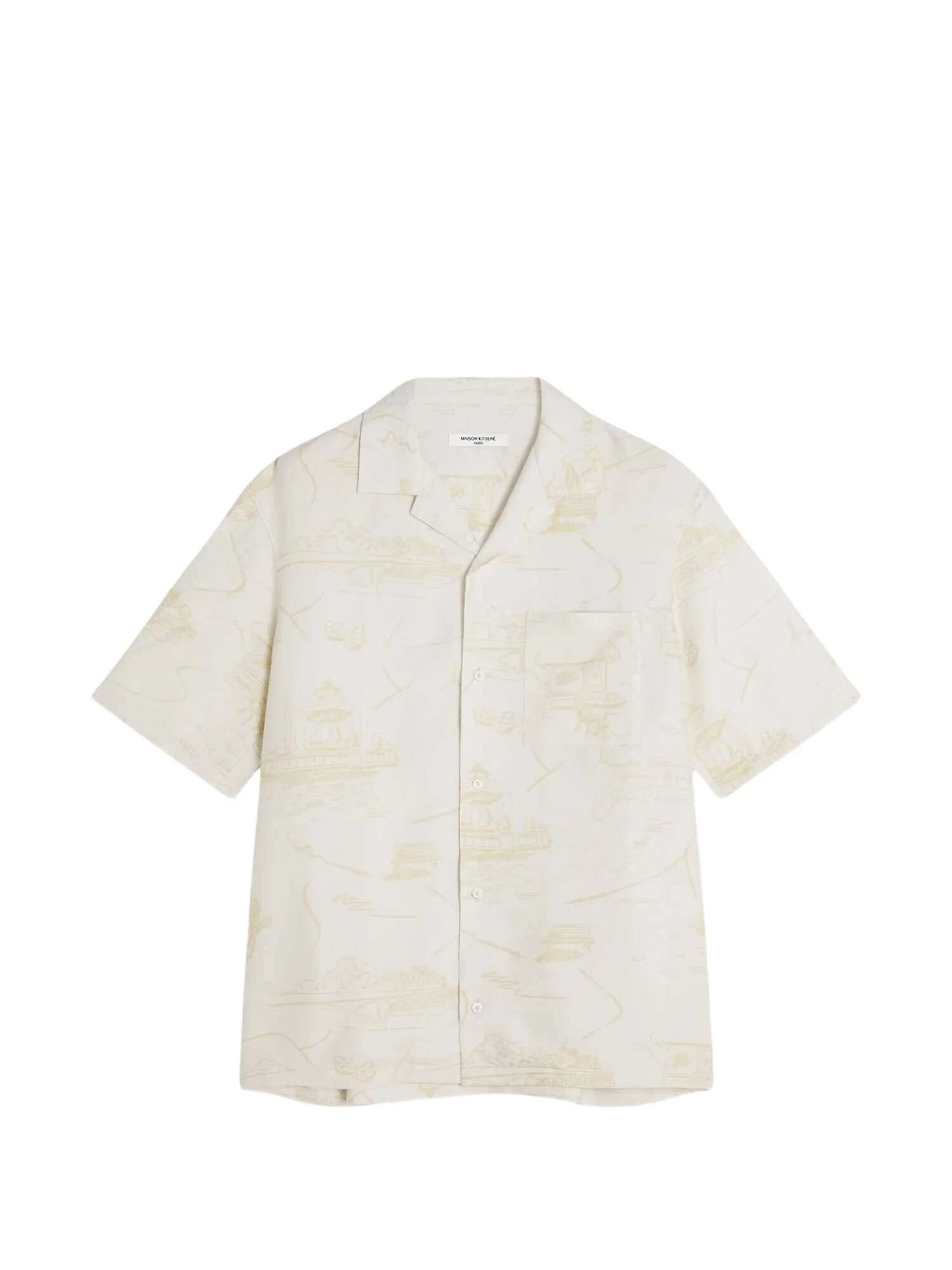 Рубашка Maison Kitsune Parisian Map Resort