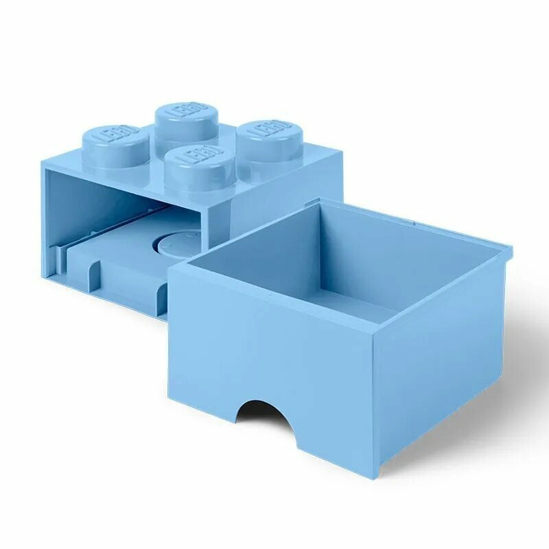 LEGO Кофр для хранения вещей "ящик для хранения игрушек пластиковый lego которые можно собрать, штабелируемый, контейнер для лего конструктор, органайзер для хранения мелочей косметики", 25 см х 25 см х 18 см , 1 шт