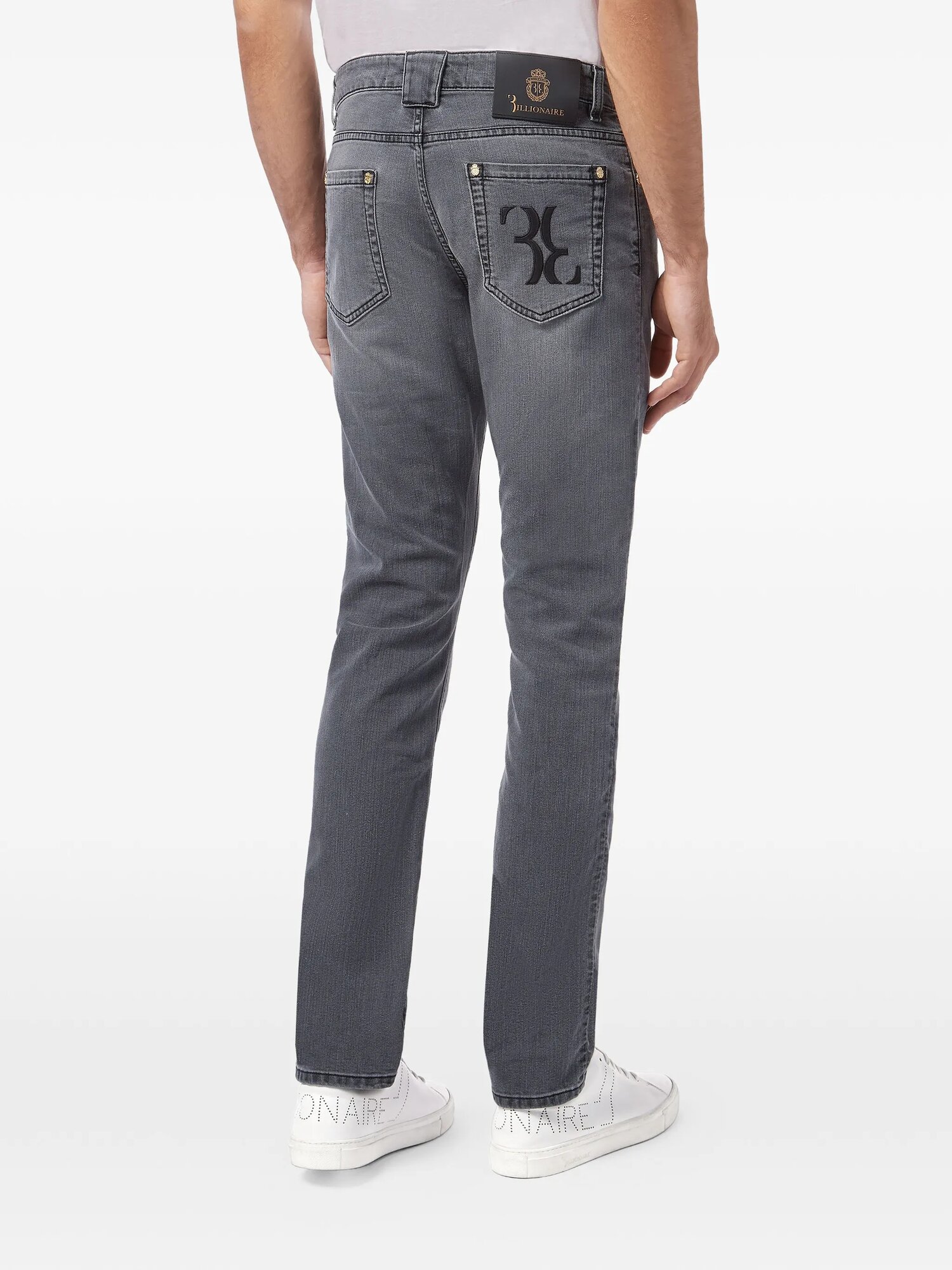Брюки Billionaire Logo straight trousers, размер XS, grey — фото 1