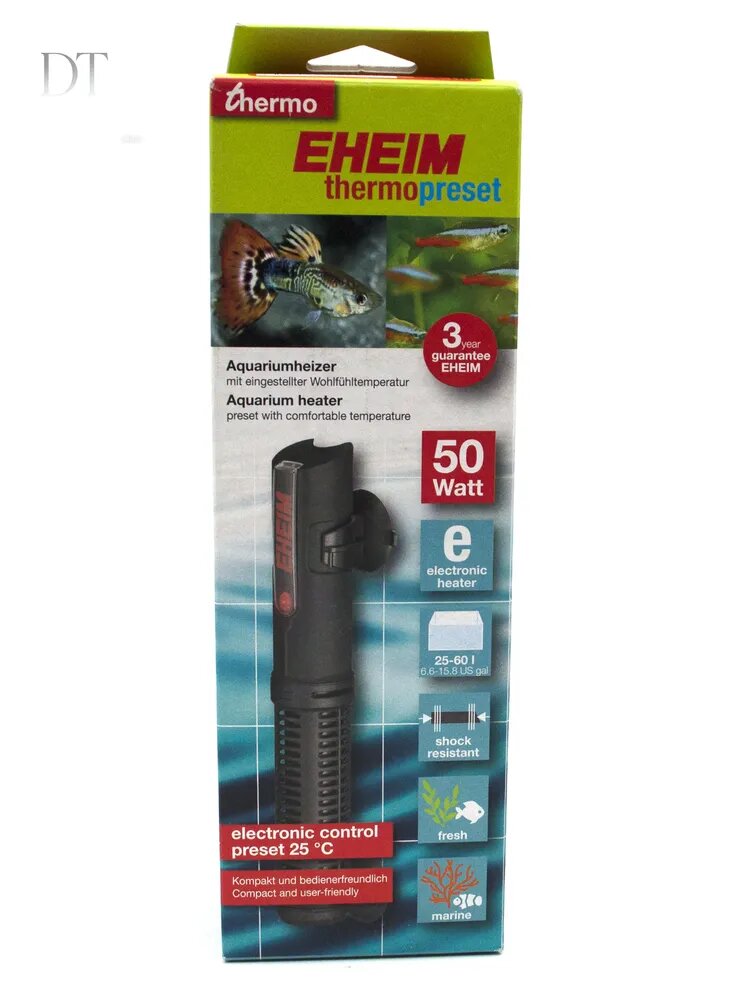 Eheim Thermopreset 50Вт нагреватель для аквариума с фиксированной температурой 25 градусов