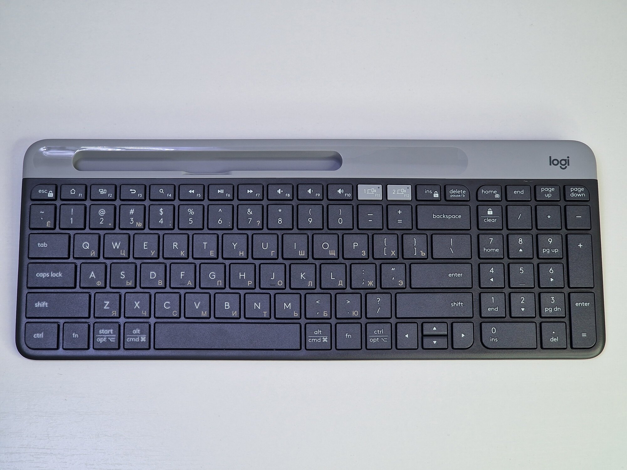 Беспроводная клавиатура Logitech K580 Slim Multi-Device, графит, русская
