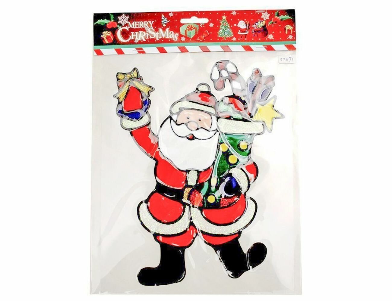 Наклейка санта С подарками, 22х26 см, Форест Маркет (Forest Market) ST1171