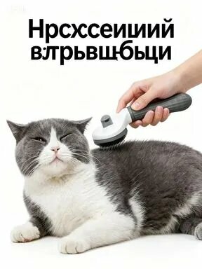 Расчёска для удаления шерсти "Розовый уход", для кошек и собак, розовый
