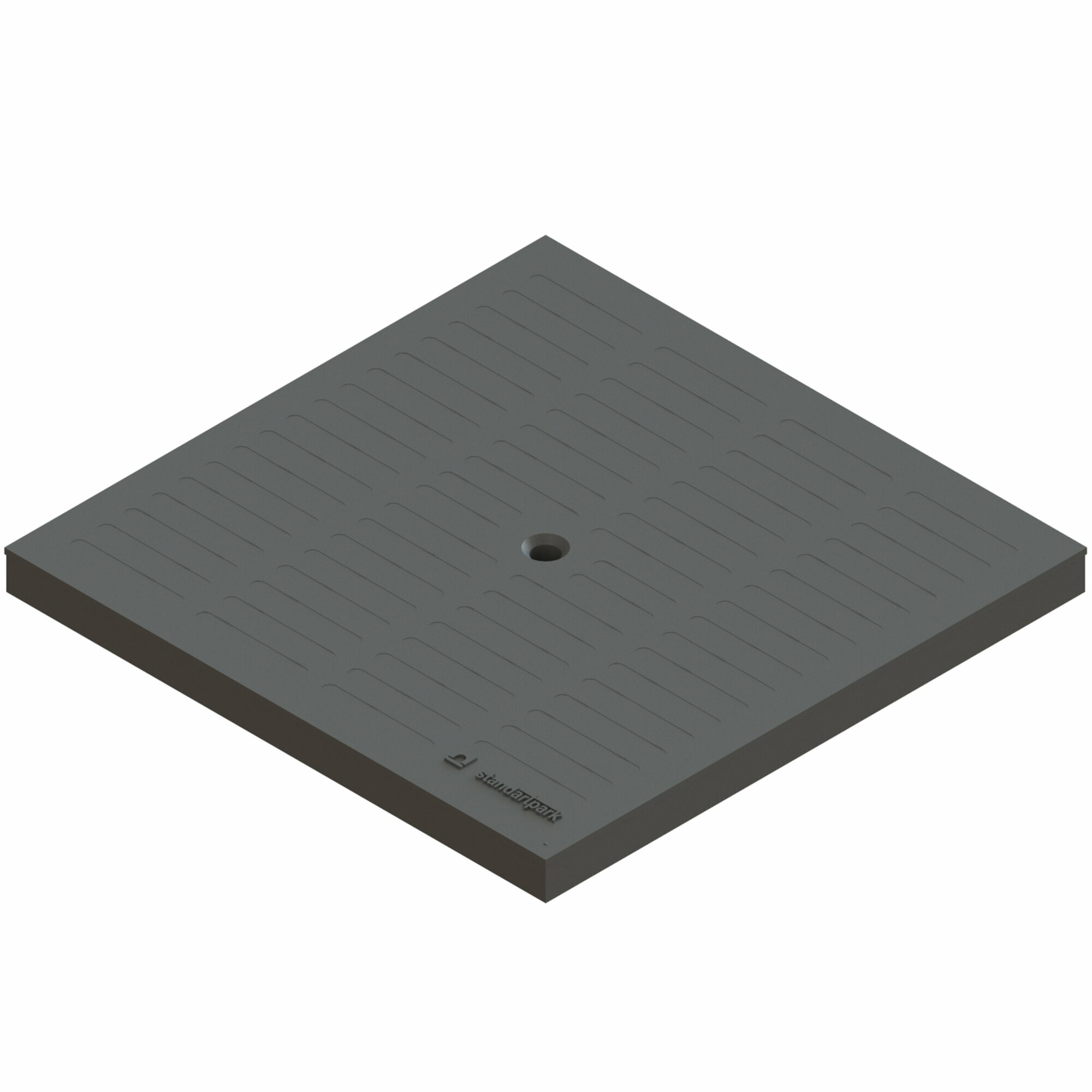 Пластиковая крышка для дождеприемника серая PolyMax Basic 300х300 Standartpark