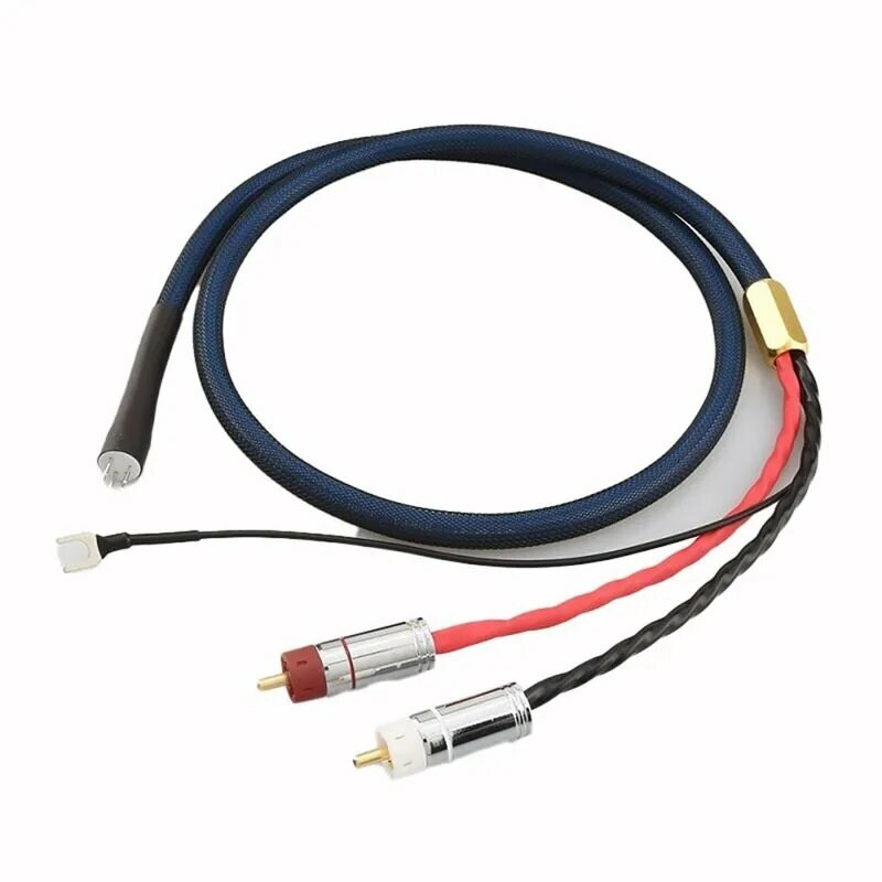 Аудиокабель С Серебряным Покрытием OFC Для 5DIN MALE На U Spade Plug, Аудиофоно Кабель Тонарма.