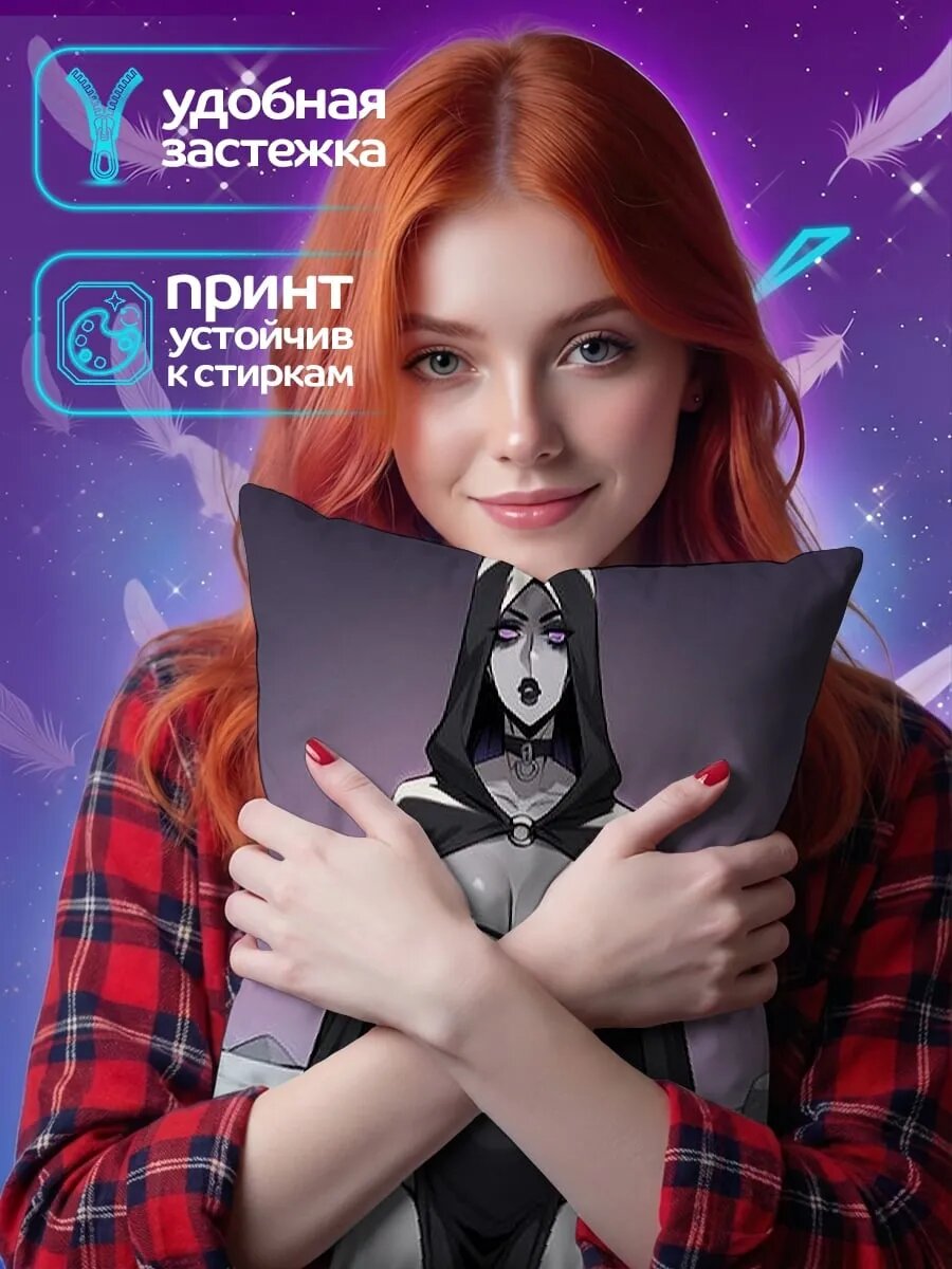 Подушка дакимакура Девушка в черном — фото 1