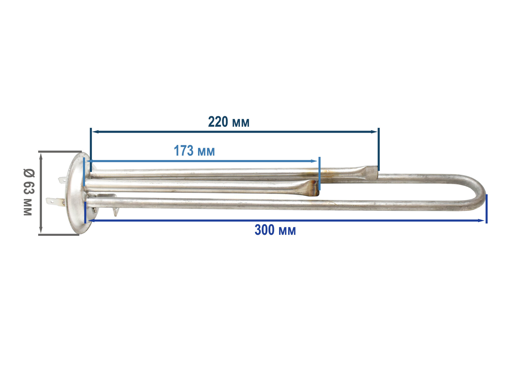 ТЭН бойлера / ТЭН для водонагревателя 1300W RF TW D63mm, 3401332, 066057