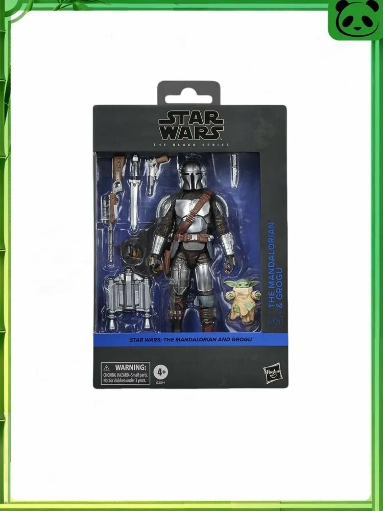 Премиумкомплект коллекционных фигурок Hasbro из серии The Black Series Мандалорец и Грогу, выпускаемый в масштабе 6 дюймов