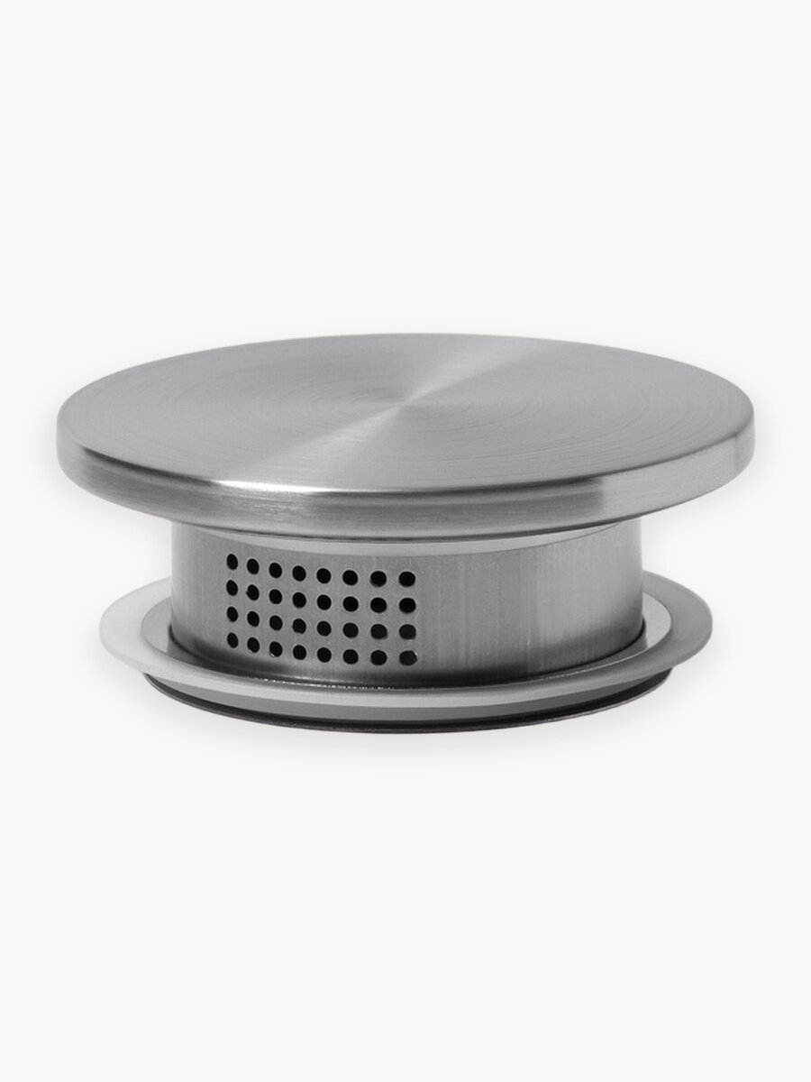 Крышка Доляна, резина/коррозионностойкая сталь, 7 см, хромированный