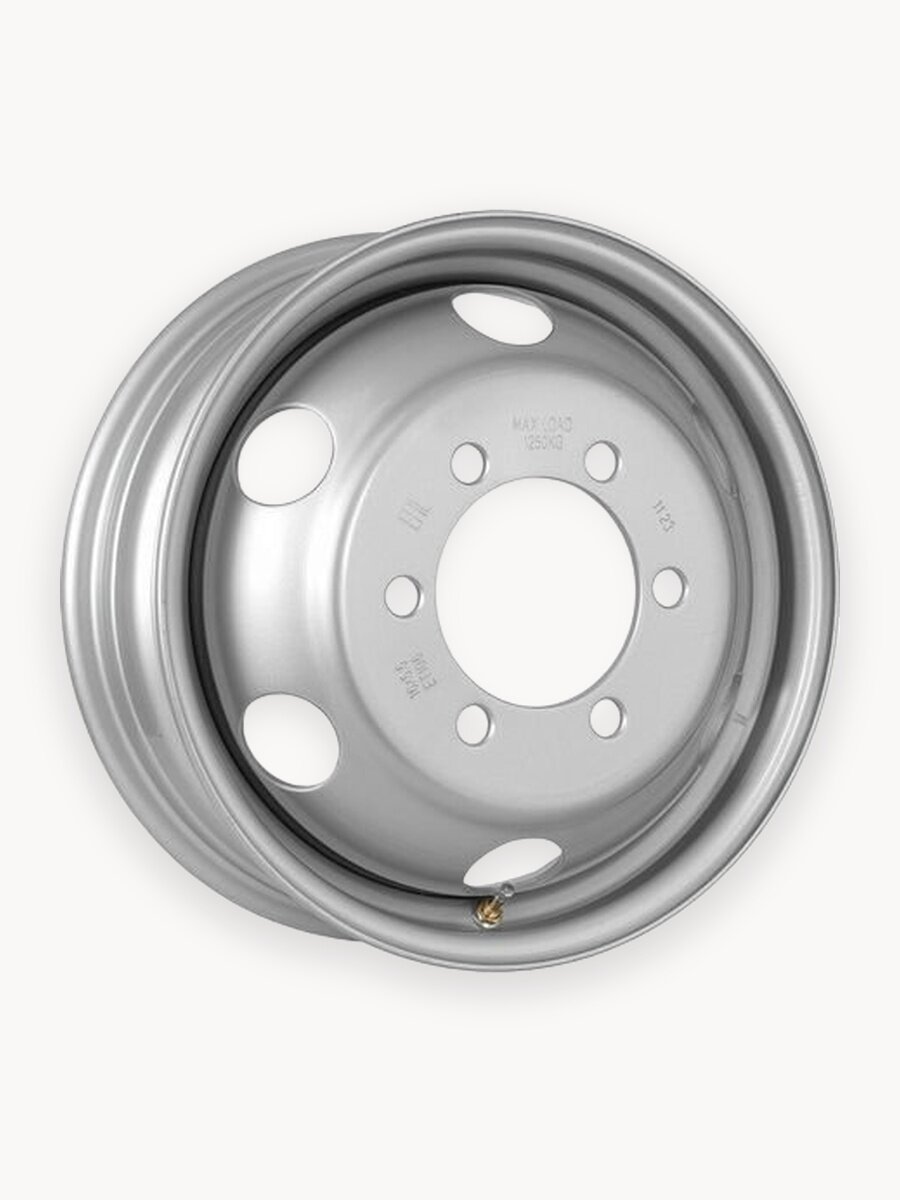 Колесный штампованный диск Topu (SRW) 3165582 R16x5.5 6x170 ET106 CB130 Silver с вентилем, 1000 кг