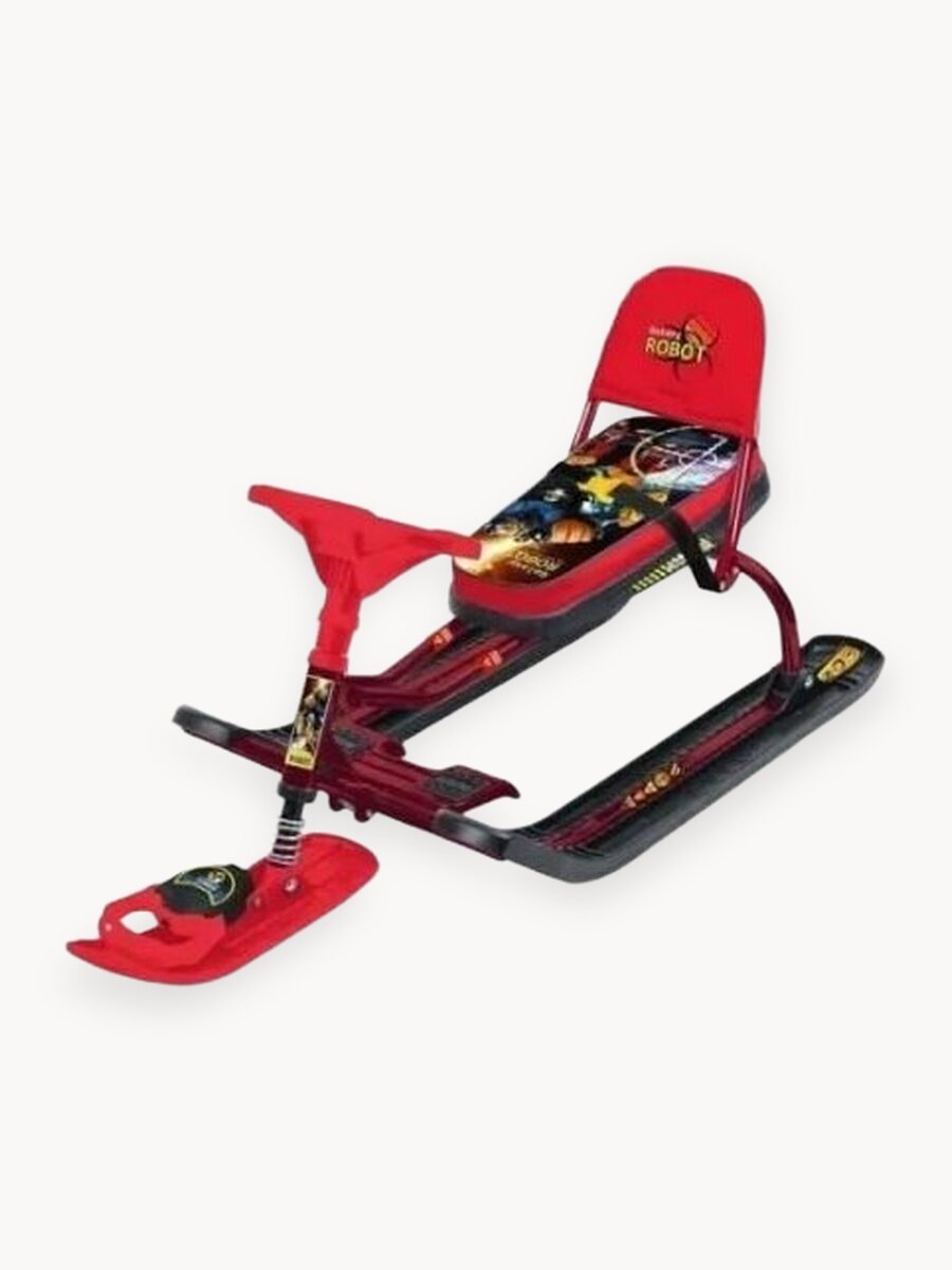 Снегокат Тимка спорт 4-1, черная рама со спинкой (sportcar)