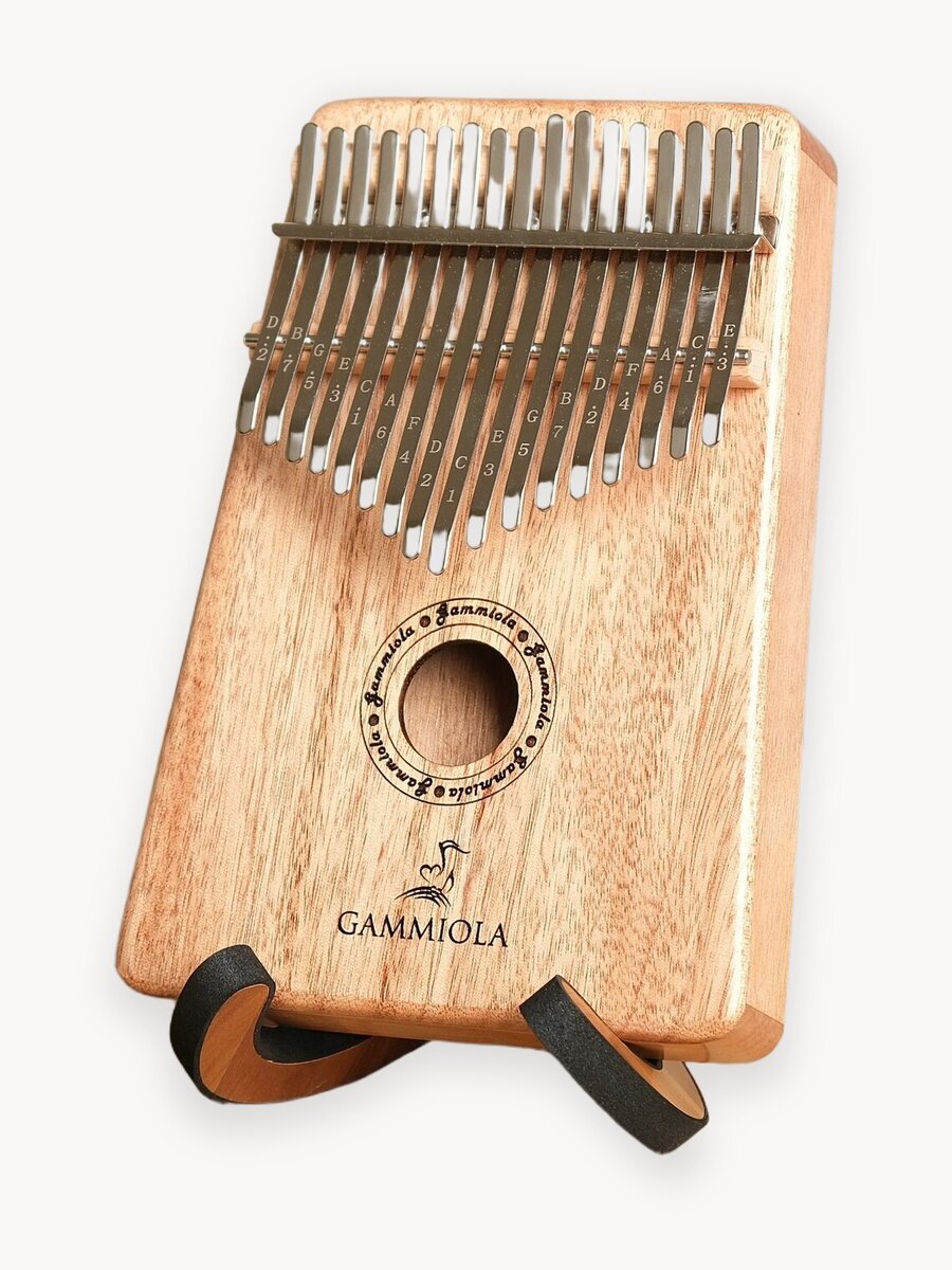 Калимба 17 нот GK-17B, музыкальный инструмент из дерева, чехол, молоточек, 19х13х2,8 см