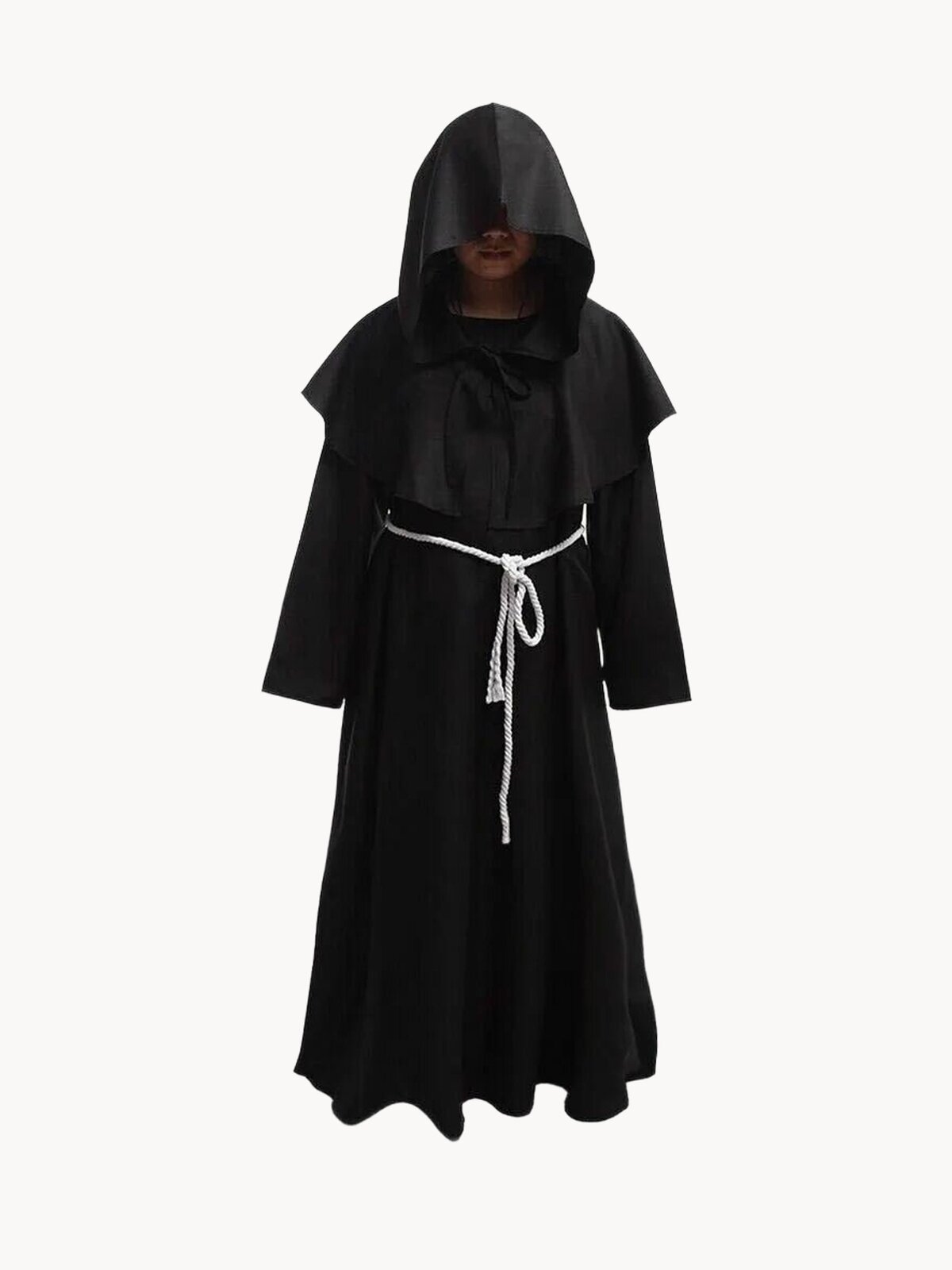 Костюм Монаха в стиле средневекового священника черная мантия с капюшоном костюм для косплея на Хэллоуин
