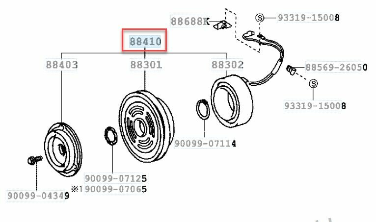 Toyota 8841026200 Сцепление, комплект